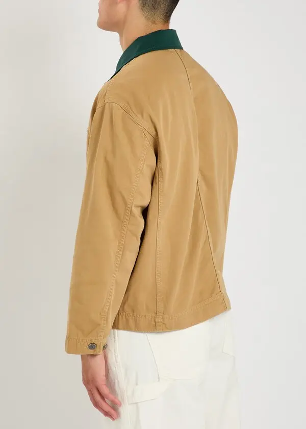 LES DEUX Cotton-twill Jacket With Contrasting Collar