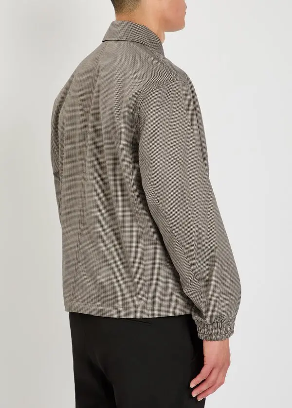 LES DEUX Checked Woven Zip-up Jacket