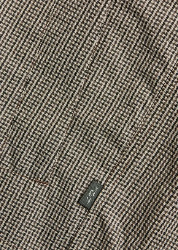 LES DEUX Checked Woven Zip-up Jacket