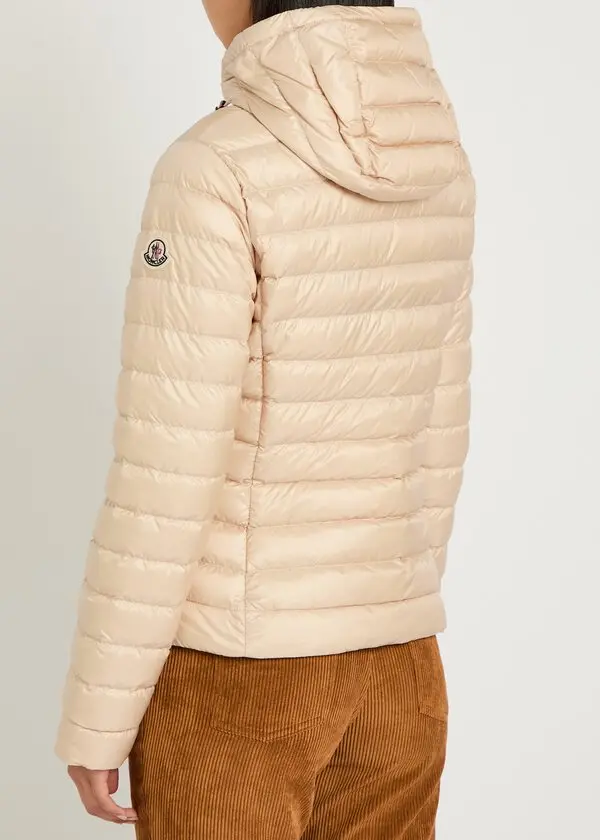 Moncler Padded Hooded Nylon Jacket - Beige