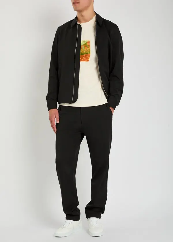 LES DEUX Embroidered Logo Woven Jacket