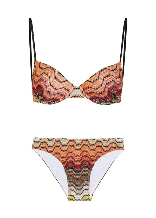 Missoni Patterned Metallic-knit Bikini - Black