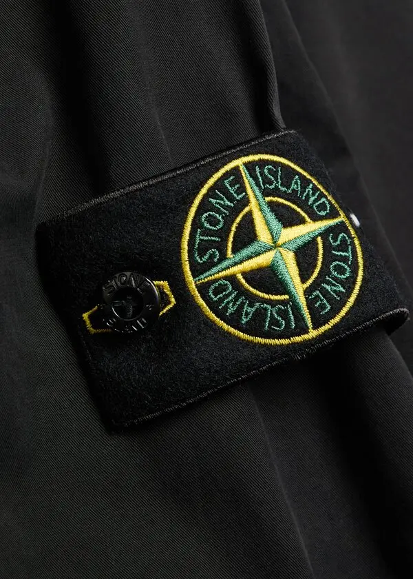 Stone Island Logo-appliquéd Stretch-cotton Overshirt