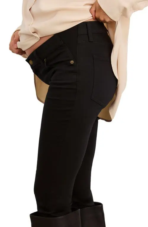 Hatch Collection Slim Maternity Jean - Jet Black