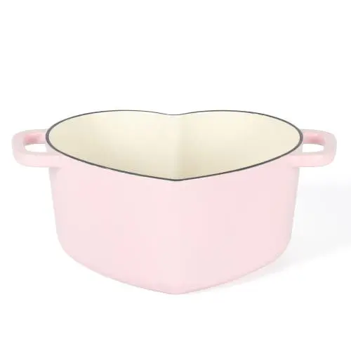 MARTHA STEWART Heart-shaped 4-quart Enameled Cast Iron Dutch Oven