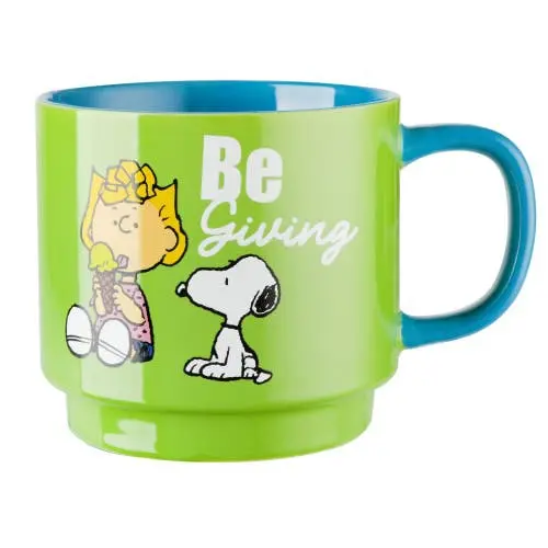 PEANUTS Snoopy Stackable Stoneware Mug Set With Rack