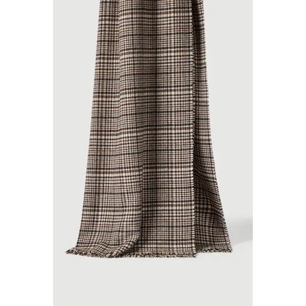 Brunello Cucinelli Cashmere Prince Of Wales Scarf - Brown