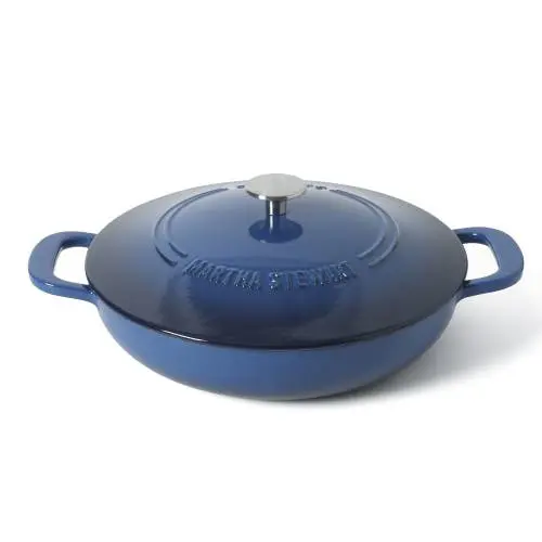 MARTHA STEWART Gatwick 3.5-quart Enameled Cast Iron Braiser With Lid