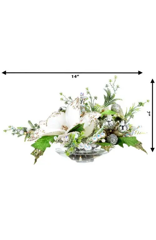 MARK ROBERTS Small Poinsettia Centerpiece