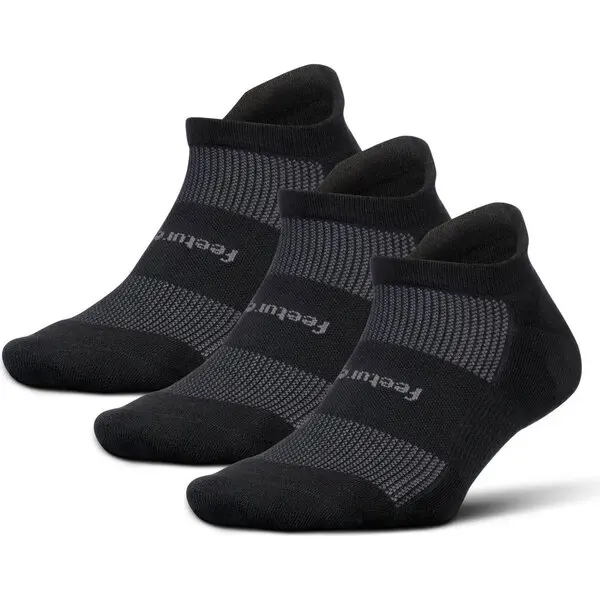 FEETURES High Performance Max Cushion Ankle Tab Socks - Black