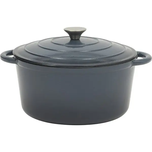 GIBSON HOME Enameled Cast Iron Dutch Oven With Lid - Gradient Navy