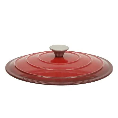 GIBSON HOME Enameled Cast Iron Dutch Oven With Lid - Gradient Red