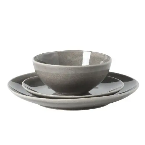 GIBSON ELITE Castle Peak 12-piece Reactive Glaze Stoneware Dinnerware Set