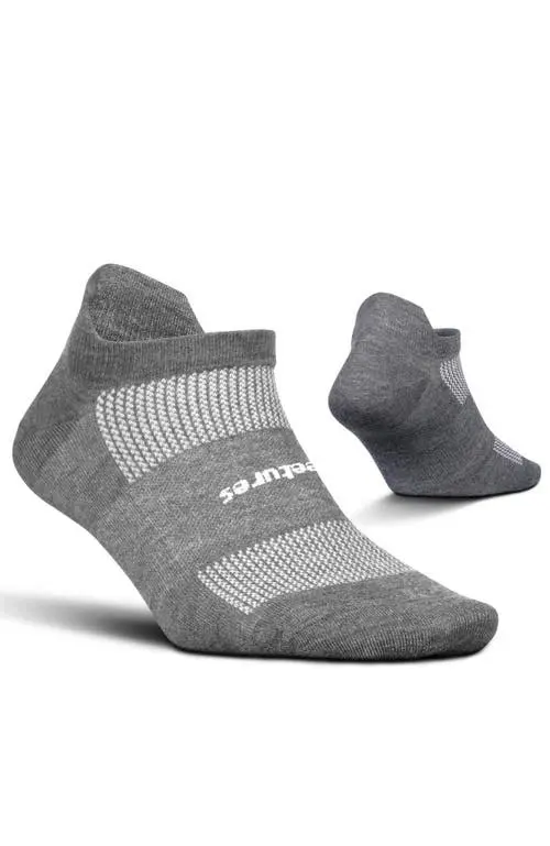 FEETURES High Performance Ultra Light Cushion Ankle Socks With Heel Tab - Grey