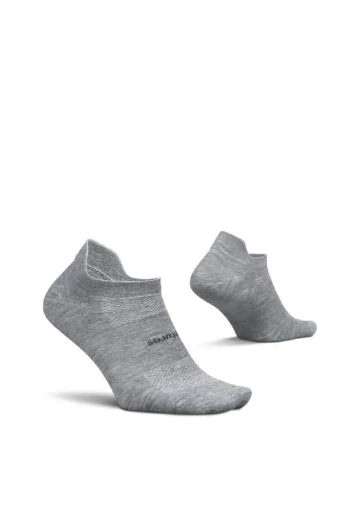 FEETURES High Performance Ultra Light Cushion Ankle Socks With Heel Tab - Slate Gray
