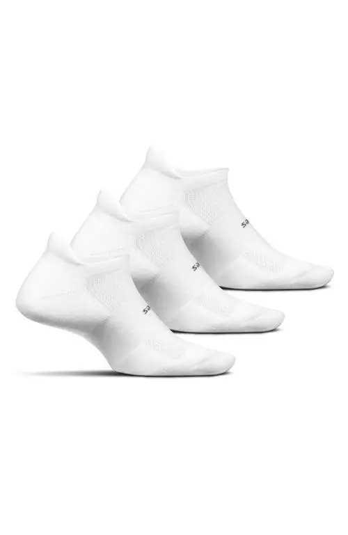 FEETURES High Performance Ultra Light Cushion Ankle Socks With Heel Tab - Snow