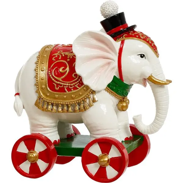 MARK ROBERTS Circus Elephant On Wheels - Red