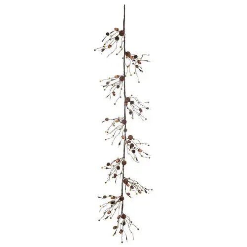 TRANSPAC Multicolor Harvest Acorn Garland Autumn Decorative Wall Garland