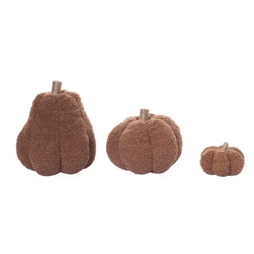 TRANSPAC Harvest Pumpkin Decoration Set Of 3
