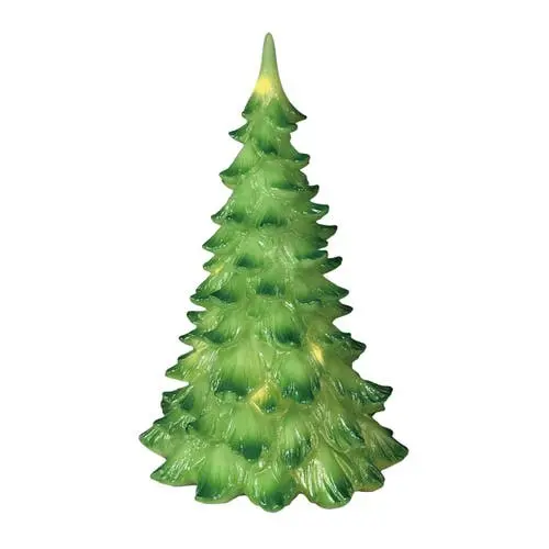 TRANSPAC Large Resin Led Christmas Tree Tabletop Sculpture