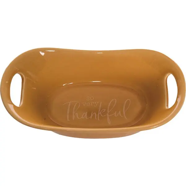 TRANSPAC Ceramic Baker Thankful Baking Dishes