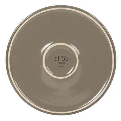 GIBSON ELITE Northrock 12-piece Stoneware Plates And Bowls Dinnerware Set - Brown