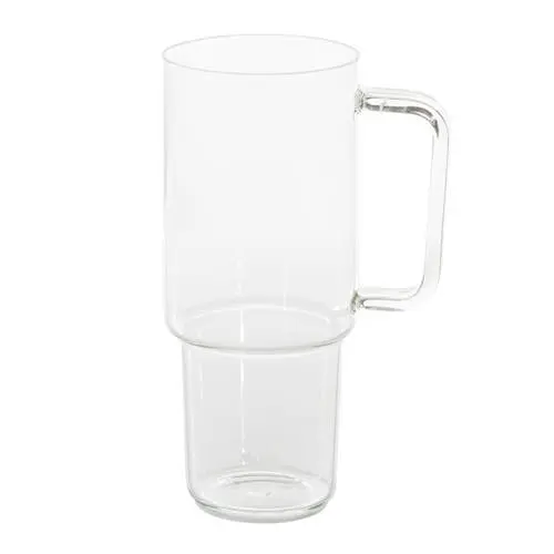 MR. COFFEE Crafted Calm 34 Oz Glass Travel Mug With Handle