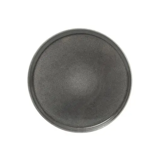 GIBSON ELITE Solana Coast 12-piece Reactive Glaze Embossed Stoneware Dinnerware Set - Black