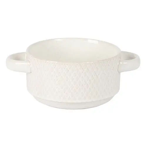 GIBSON ELITE Oyster Tide 4-piece Embossed Reactive Glaze Stoneware Soup Bowl Set