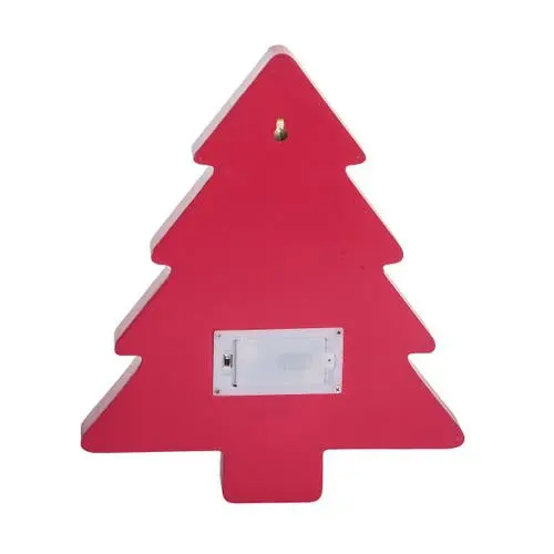 TRANSPAC Mdf Led Tree Decorative Object Wood Tabletop Christmas Tree