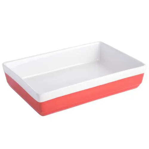 MARTHA STEWART 3-piece Stoneware Baker Set - Red