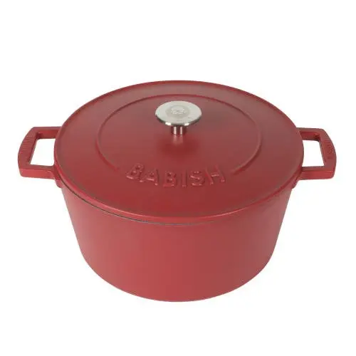 BABISH Matte Enamel Round Cast Iron Dutch Oven With Lid