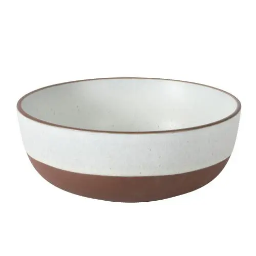 GIBSON ELITE William Crest 4-piece Reactive Glaze Stoneware Nesting Mixing Bowl Set - White