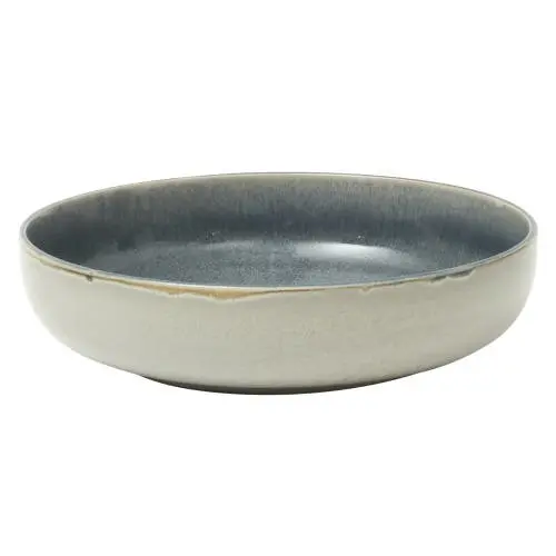 GIBSON ELITE Sunveil Plates And Bowls Reactive Glaze Round Dishes Stoneware Ceramic Dinnerware Set