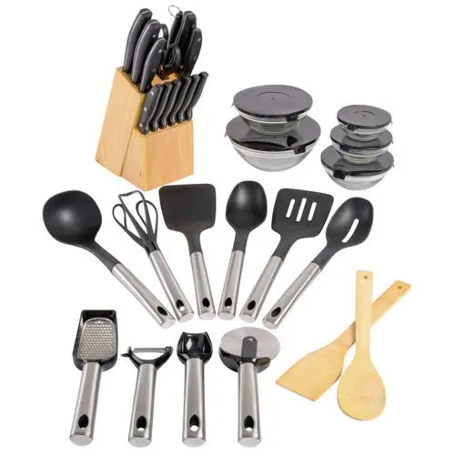 GIBSON HOME 95-piece Complete Kitchen Set With Cookware, Dinnerware