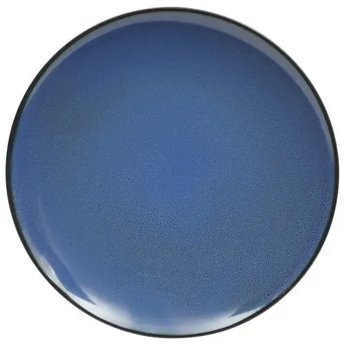 GIBSON ELITE Soho Lounge Round 16-piece Stoneware Dinnerware Set - Blue/black