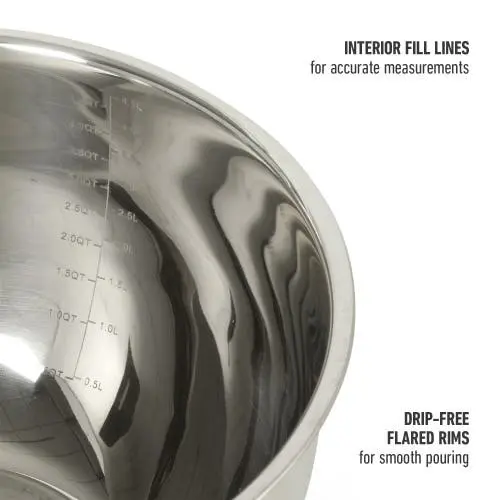 CALPHALON Orbit 3-piece Stainless Steel Mixing Bowl Set With Glass Lids