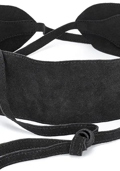 LASCANA Wide Suede Belt - Black