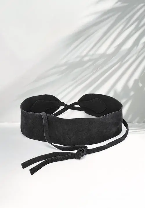 LASCANA Wide Suede Belt - Black