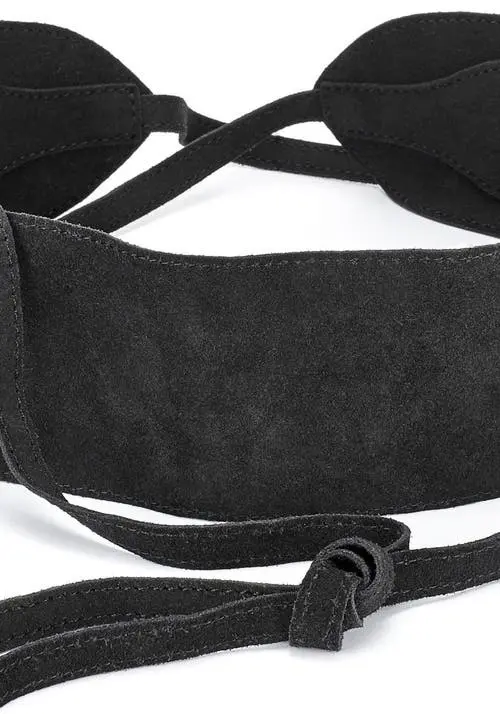 LASCANA Wide Suede Belt - Black