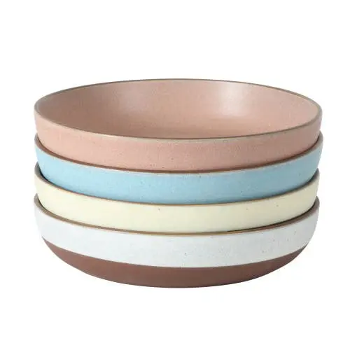 GIBSON ELITE William Crest 4-piece Reactive Glaze Stoneware Dinner Bowl Set - Multicolors
