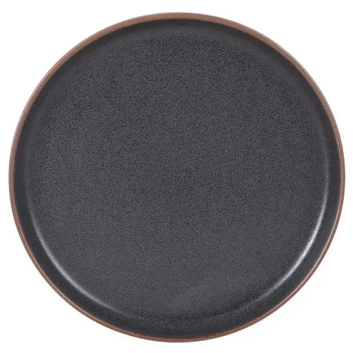 GIBSON ELITE Abbey Circle 12-piece Reactive Matte Glaze Stoneware Dinnerware Set - Navy