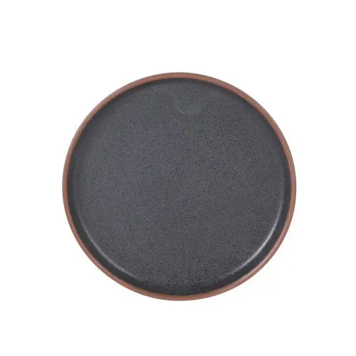 GIBSON ELITE Abbey Circle 12-piece Reactive Matte Glaze Stoneware Dinnerware Set - Navy
