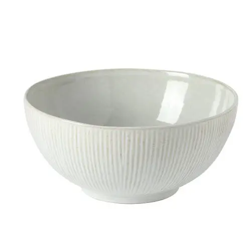 GIBSON ELITE Dawson Mill 4-piece Round Reactive Glaze Stoneware Nesting Bowl Set - White