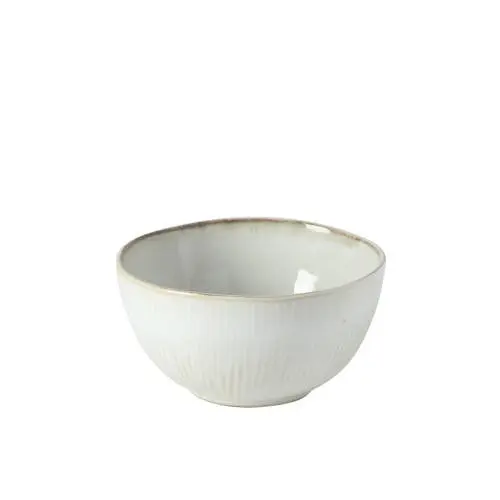 GIBSON ELITE Dawson Mill 4-piece Round Reactive Glaze Stoneware Nesting Bowl Set - White