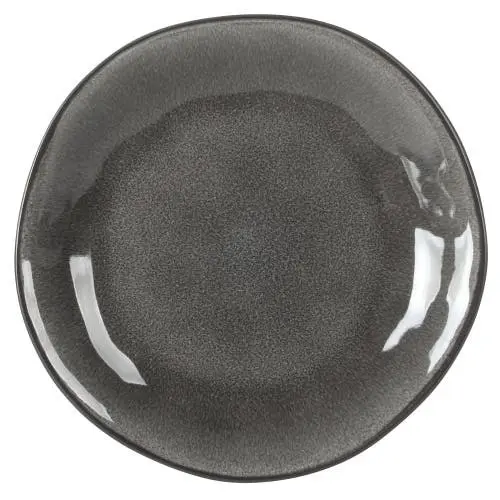 GIBSON ELITE Port Barton 12-piece Reactive Glaze Stoneware Dinnerware Set - Charcoal