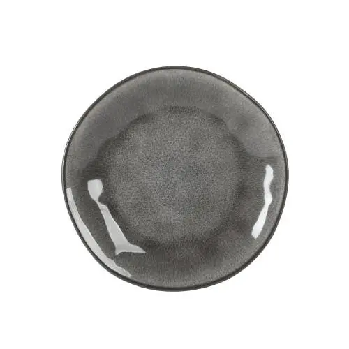 GIBSON ELITE Port Barton 12-piece Reactive Glaze Stoneware Dinnerware Set - Charcoal