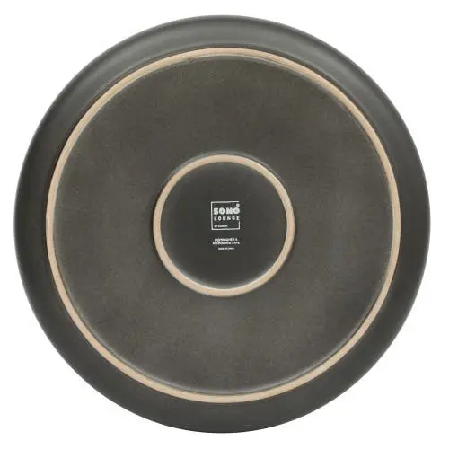 GIBSON ELITE Pasco 12-piece Reactive Glaze Stoneware Dinnerware Set - Matte Black