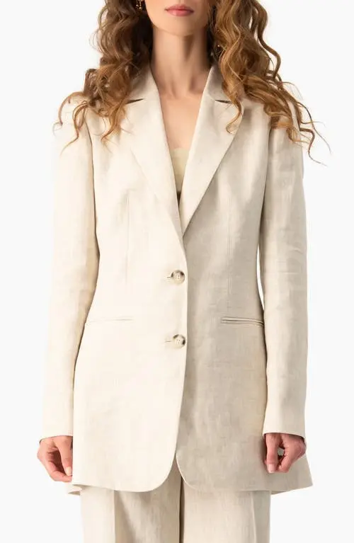 IVONNE Linen Tailored Two-button Blazer