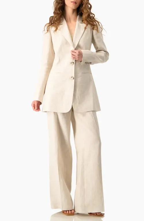 IVONNE Linen Tailored Two-button Blazer